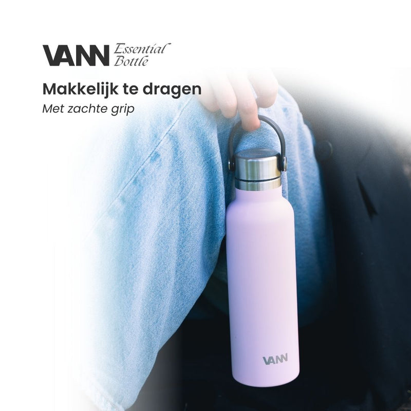 VANN RVS Waterfles – 100% Plasticvrij & Isolerend - Essential Bottle