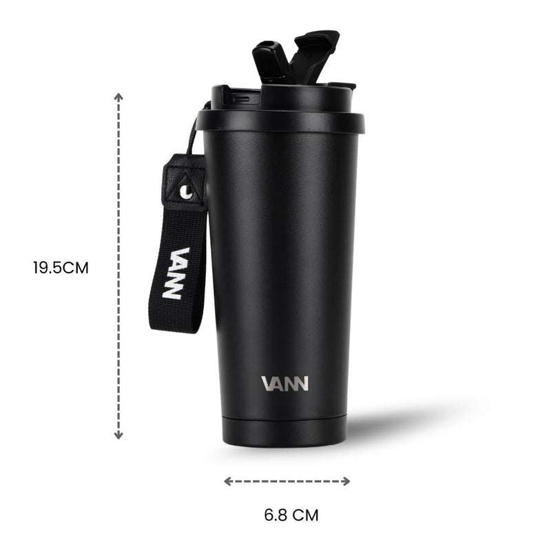 Drinkbeker RVS met rietje en deksel - VANN Bottles