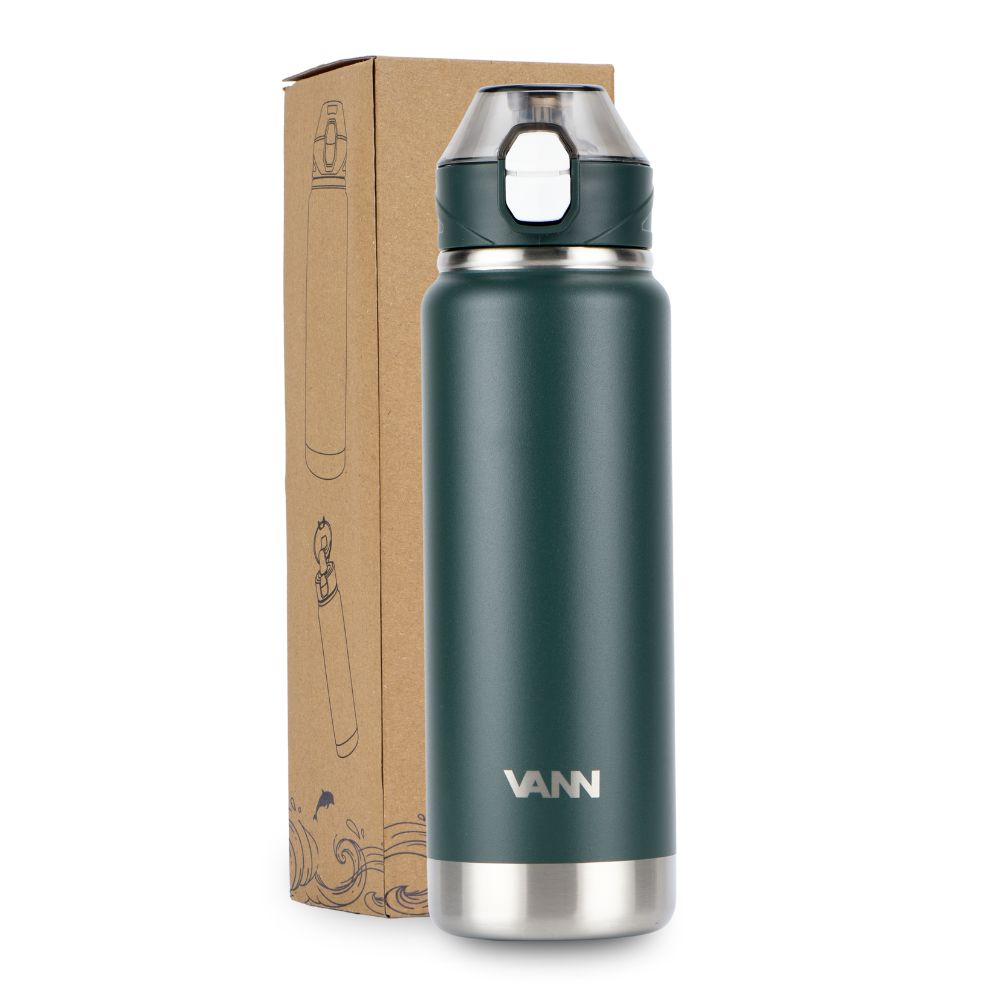 Stainless Steel Drinking Bottle with Straw – Leakproof & Insulated | VANN
